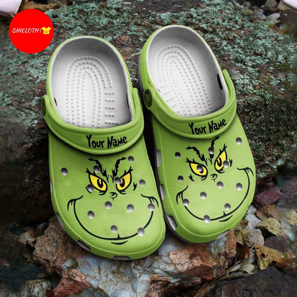 Personalized Grinch Christmas Classic Crocs Shicloth