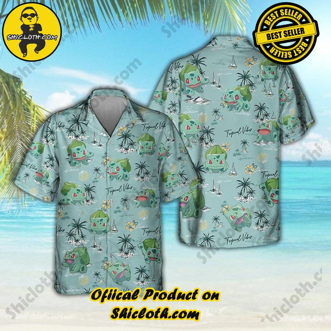 Pokemon Gengar Ghost Anime Purple Hawaiian Shirt - Shicloth