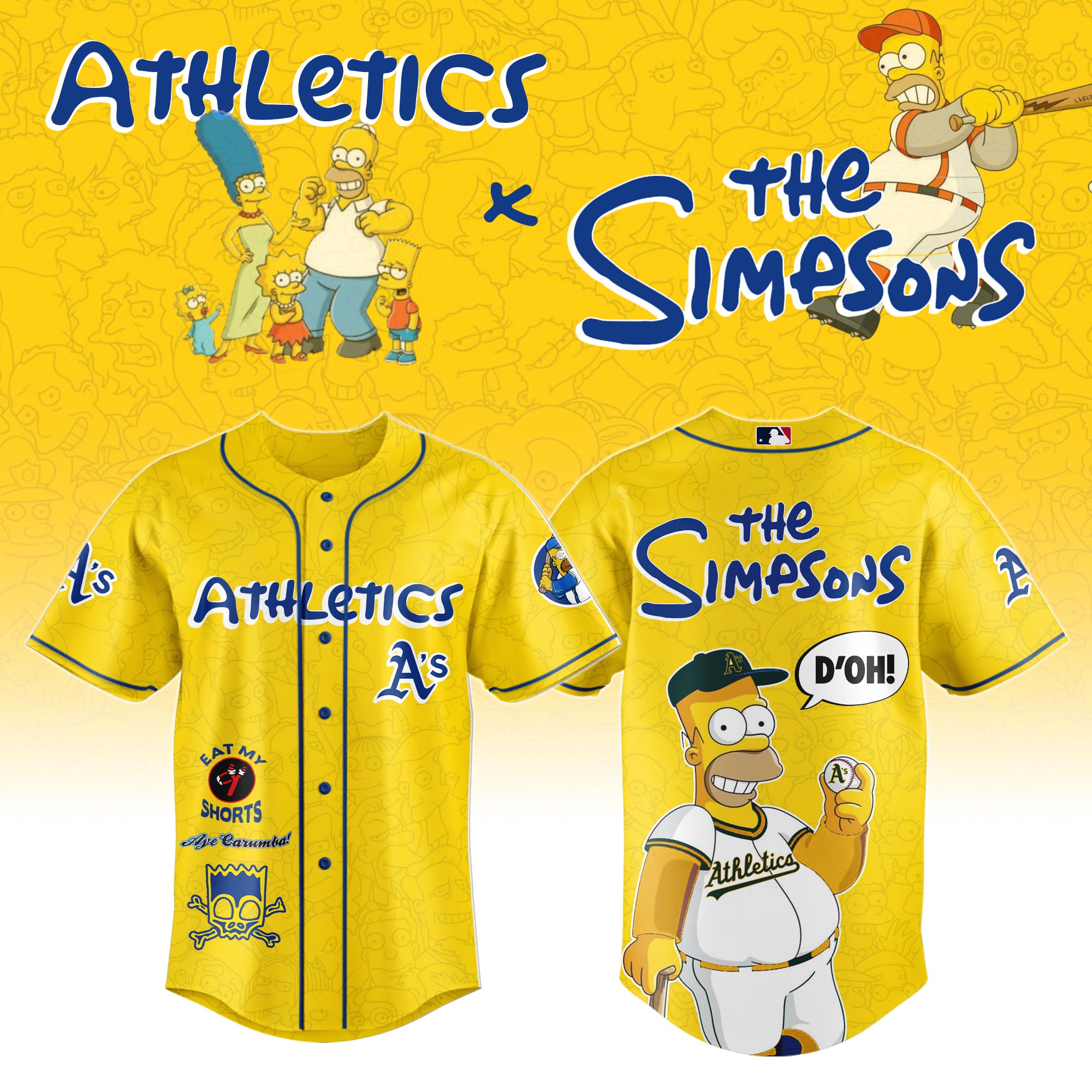 Best Seller The Simpsons mix MLB Oakland Athletics Jersey