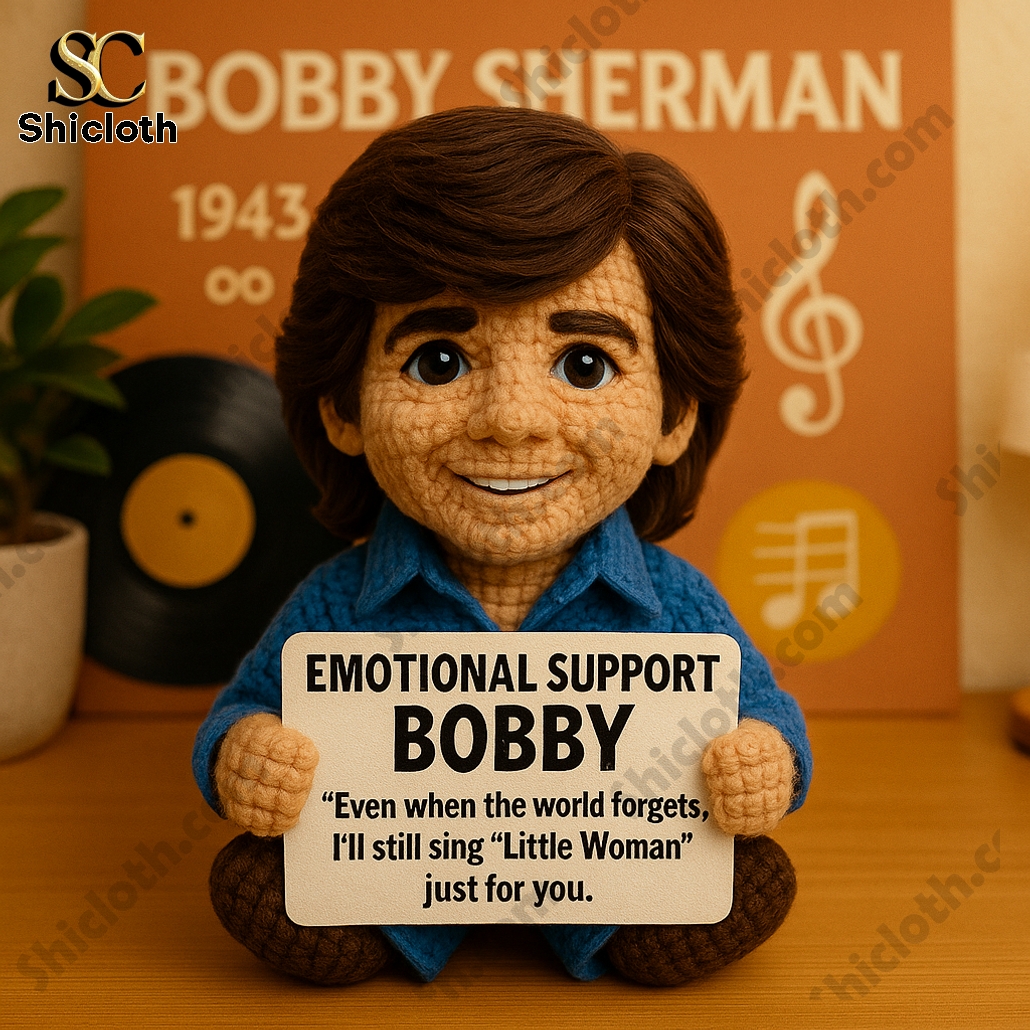 NEWEST Bobby Sherman Emotional Support Crochet Doll