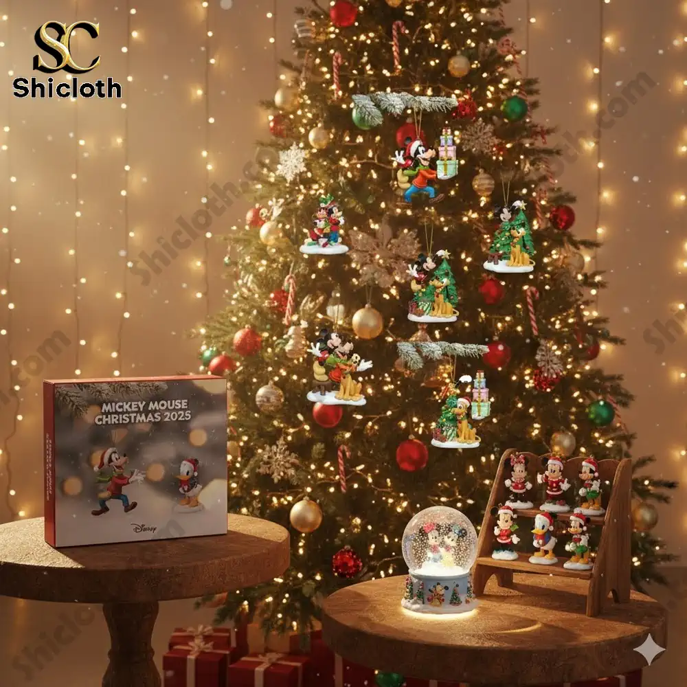 Disney Mickey Mouse Christmas 2025 Snowball Led Light And Ornament Set ...